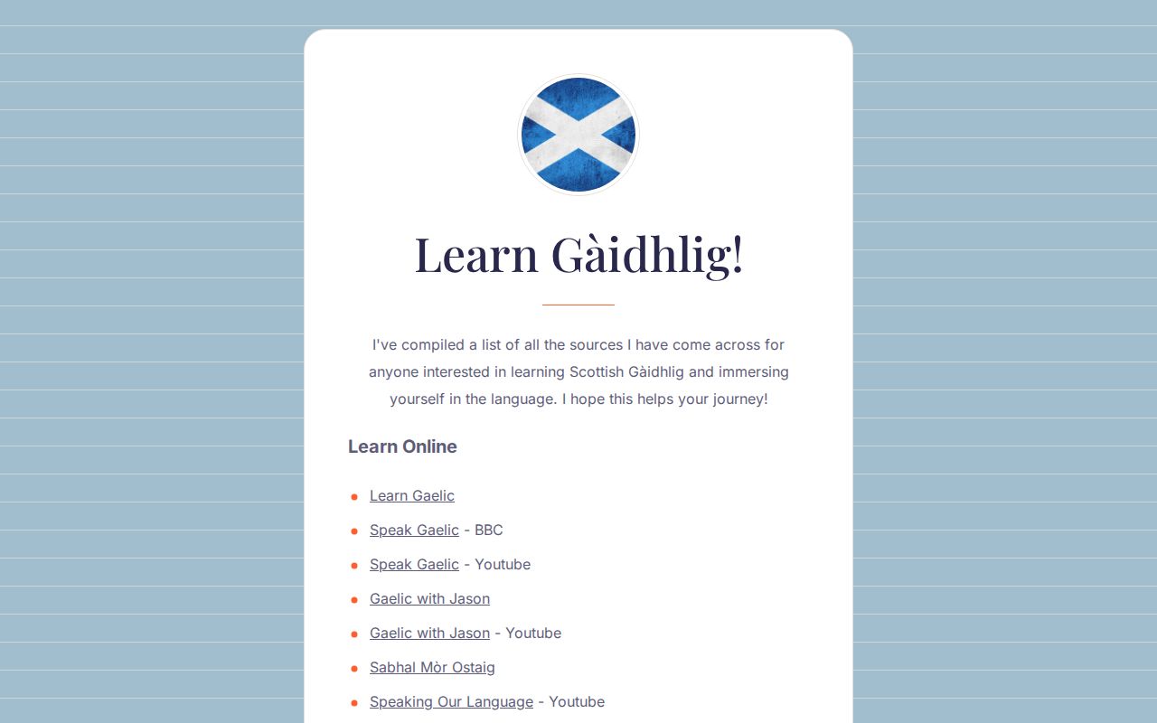 Learn Gàidhlig